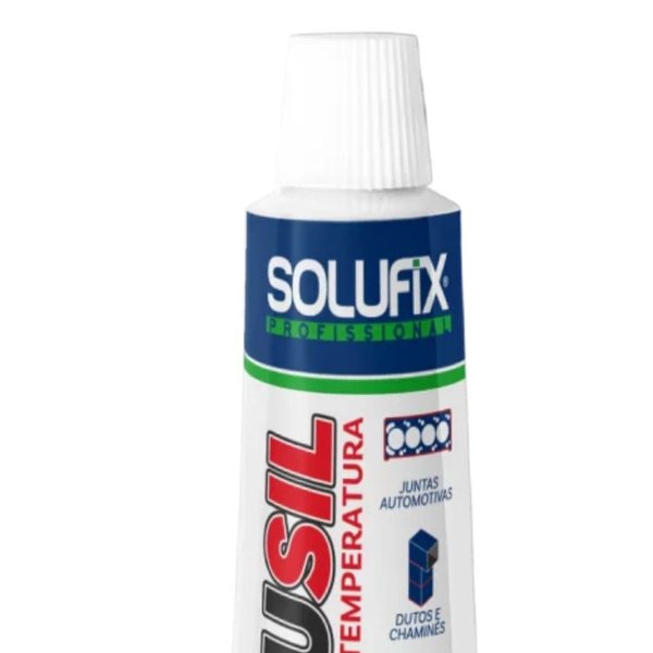 Cola Silicone Para Altas Temperaturas Solusil Cinza 50g