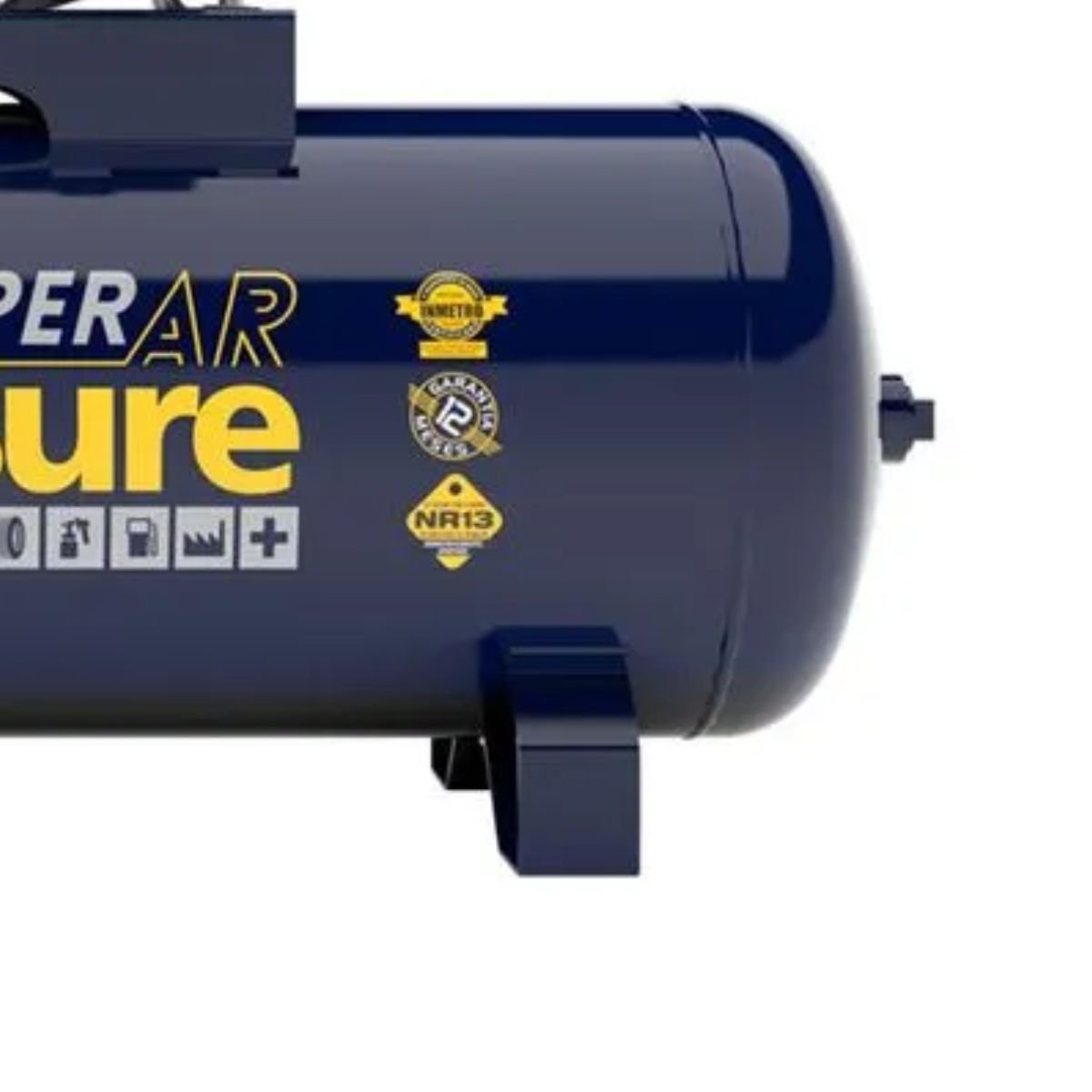 Compressor De Ar Pressure ONIX 5CV Trifásico 200L 175PSI - Uso Industrial